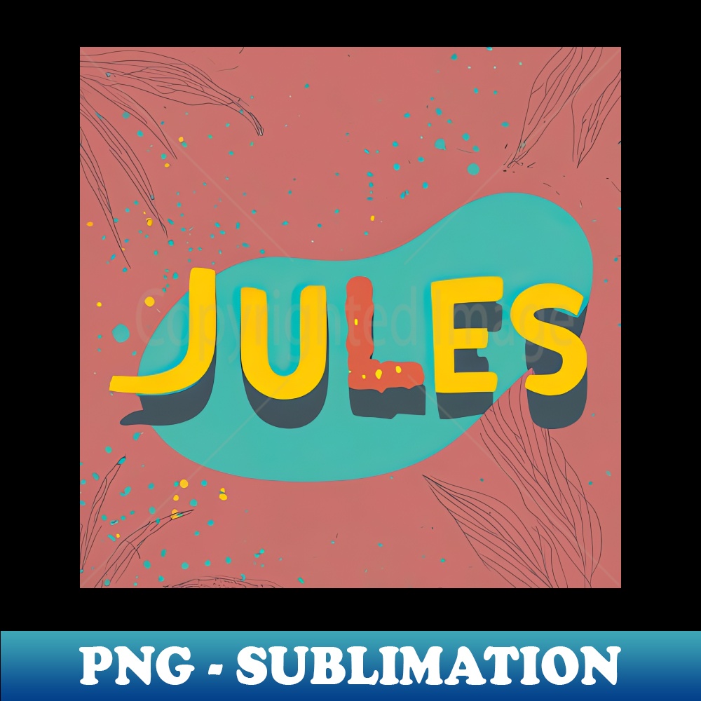 Jules - Personalized Name Tag Artistry - Sublimation-Ready P | Inspire Uplift