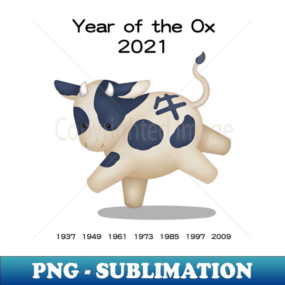 Year of the Ox 2021 - PNG Transparent Sublimation Design - D | Inspire ...