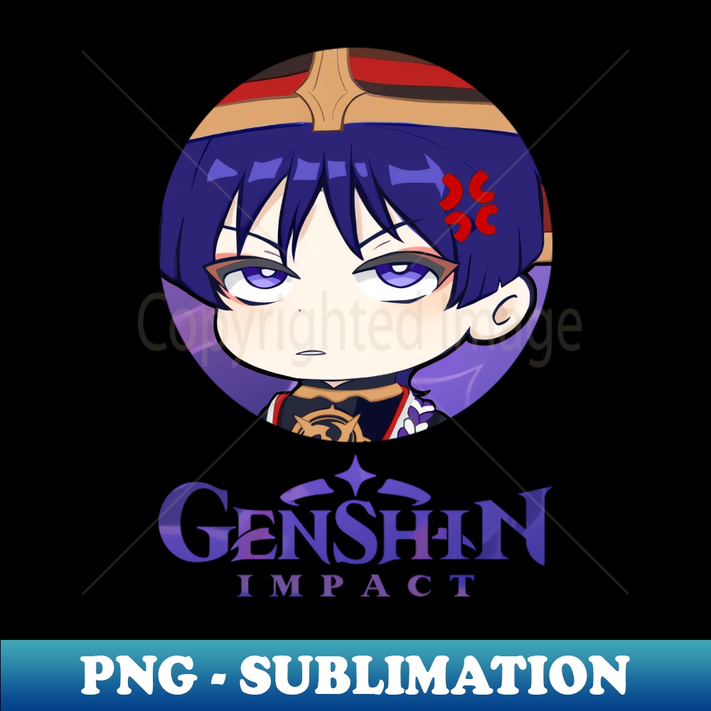 Scaramouche Chibi Genshin Impact - Digital Sublimation Downl - Inspire ...