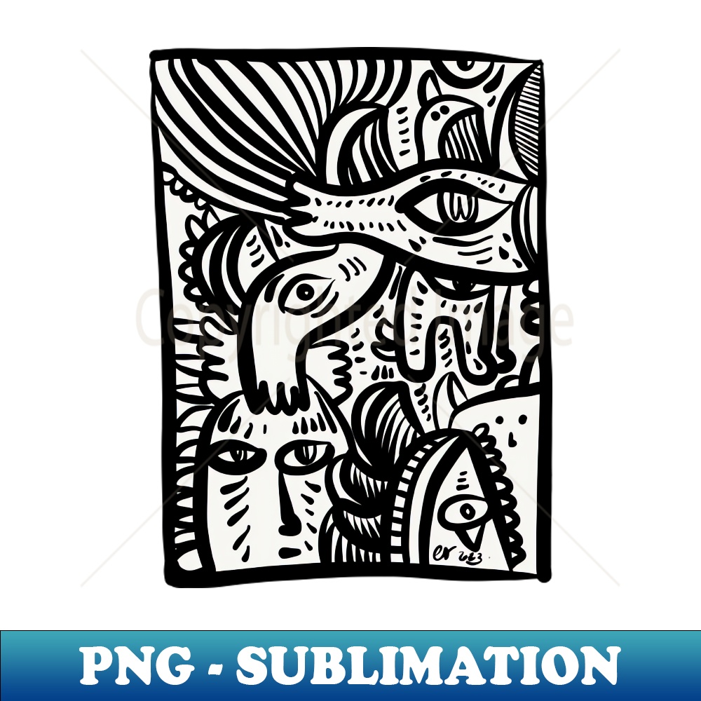 Color me Graffiti Doodle Creatures - PNG Transparent Sublima | Inspire ...