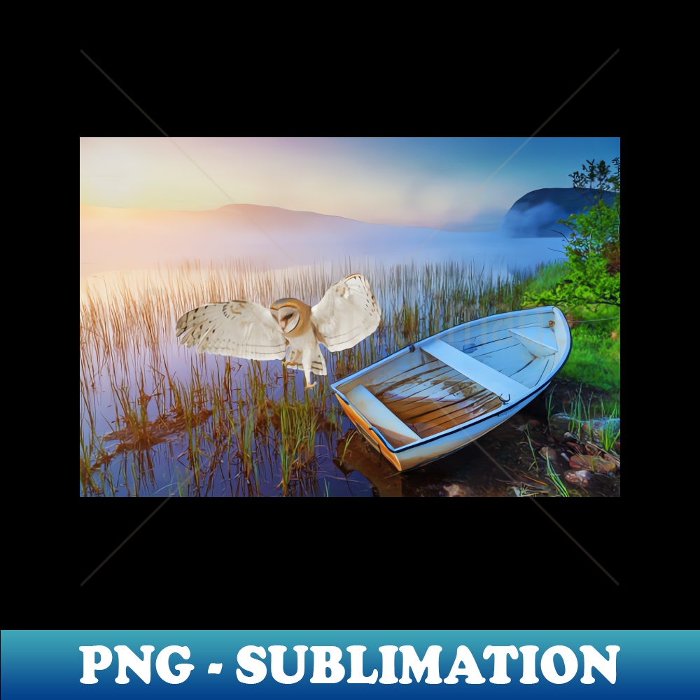Barn Owl and Boat - Sublimation-Ready PNG File - Bring Your | Inspire ...