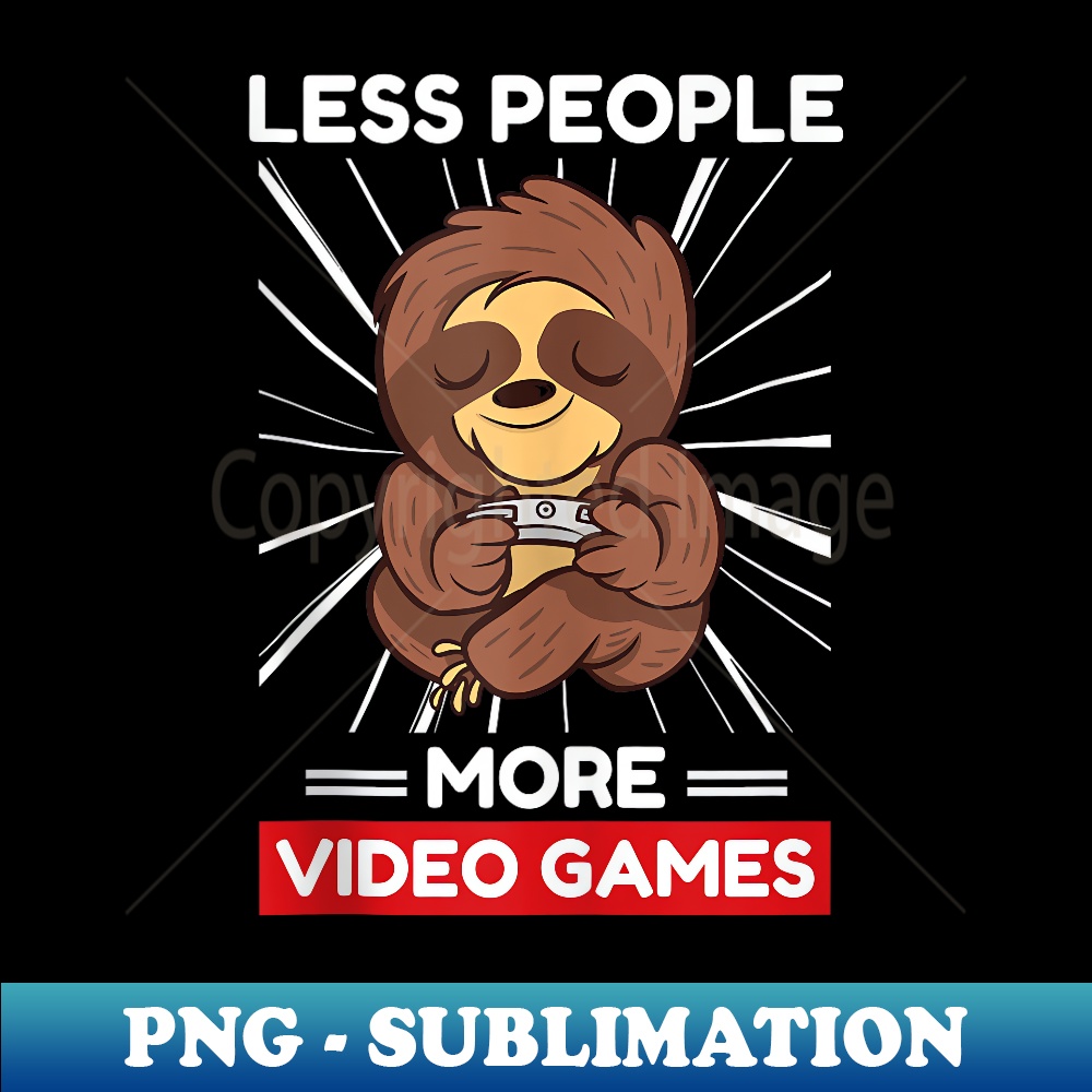 Cute Kawaii Sloth Less People More Video Games - Elegant Sub | Inspire ...