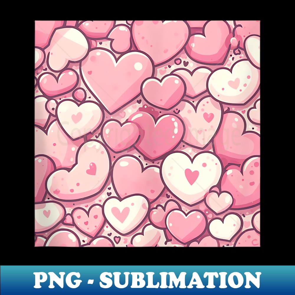 Lots of kawaii cute hearts - PNG Sublimation Digital Downloa | Inspire ...