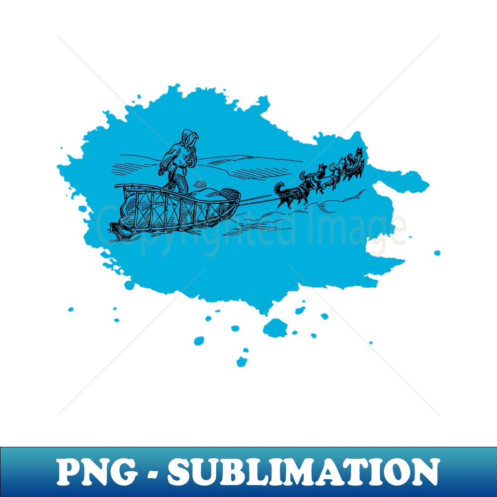 Husky Dog Sled Arctic Blue Splash - PNG Transparent Sublimat | Inspire ...