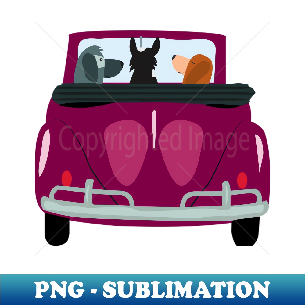 Dogs Driving Convertible car - Instant Sublimation Digital D | Inspire ...