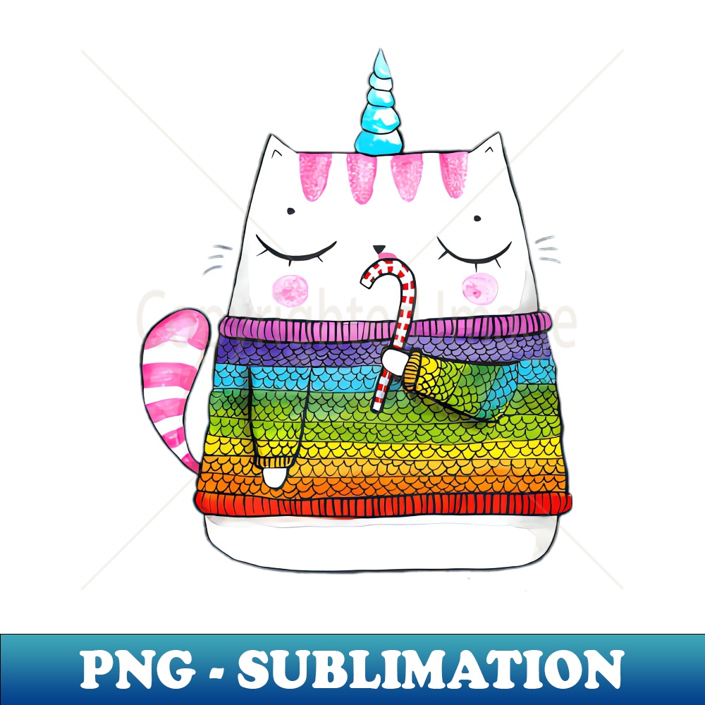 Rainbow Caticorn - PNG Transparent Sublimation Design - Unlo - Inspire ...
