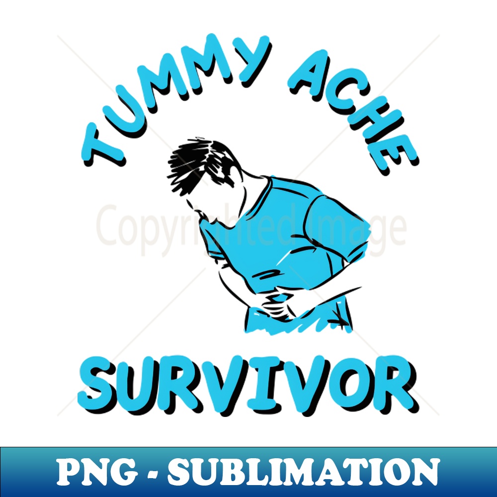 vintage tummy ache survivor - Retro PNG Sublimation Digital | Inspire ...