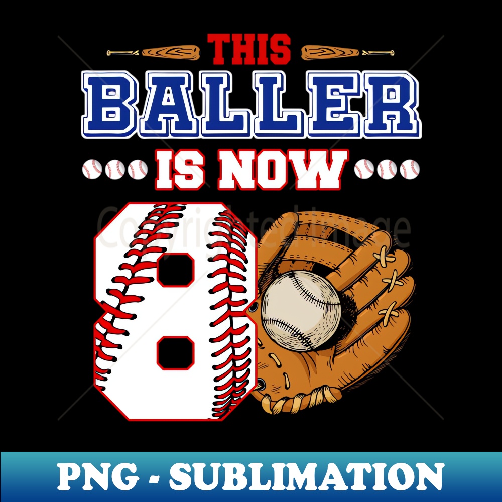This Baller Is Now 8 Birthday Baseball Theme Bday Party - PN | Inspire ...