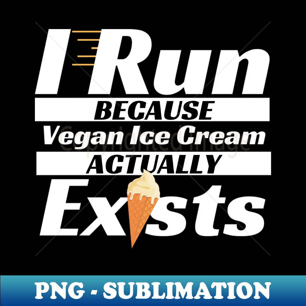 Vegan Ice Cream Loving Runner - Unique Sublimation PNG Downl | Inspire ...