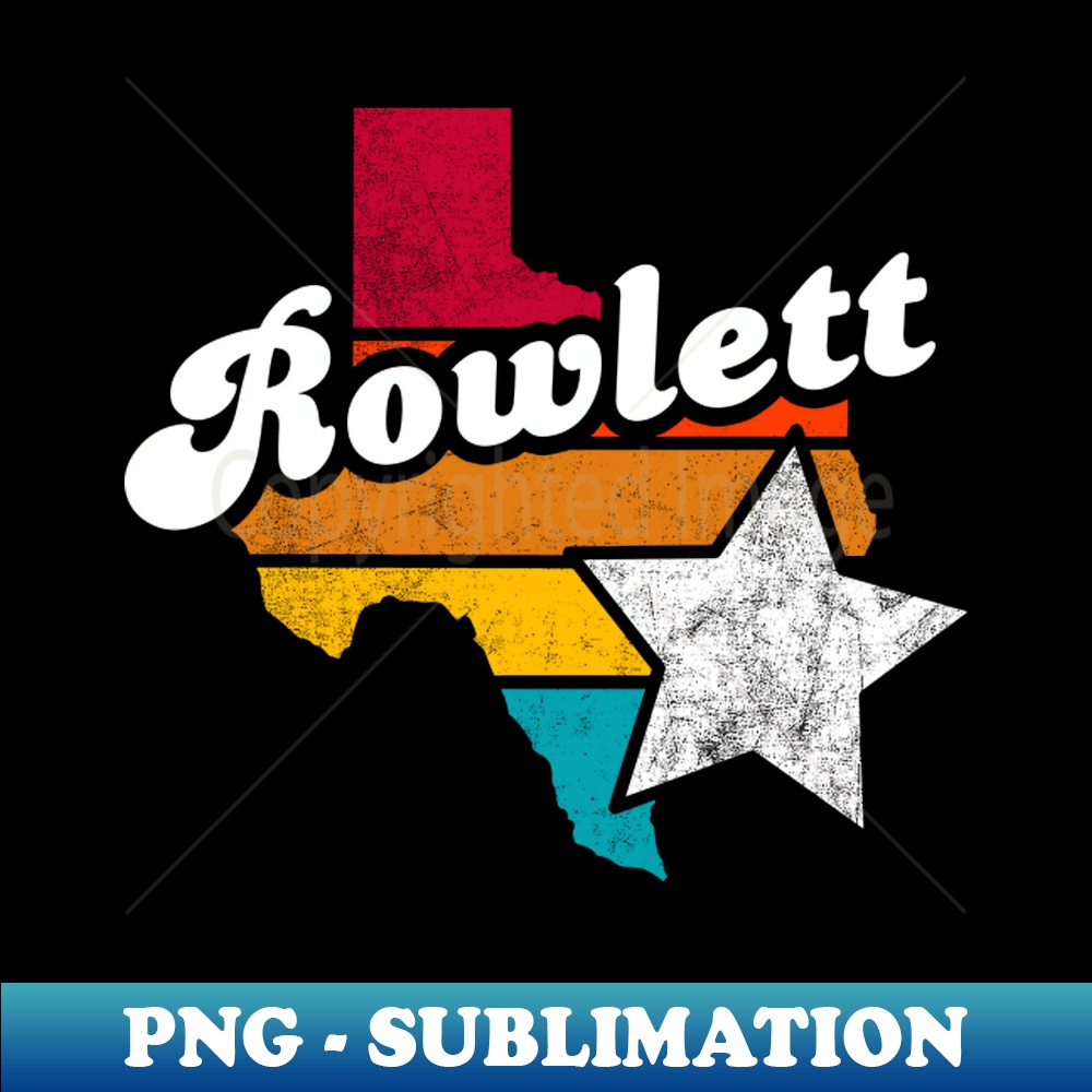 Rowlett Texas Vintage Distressed Souvenir - Retro PNG Sublim | Inspire ...