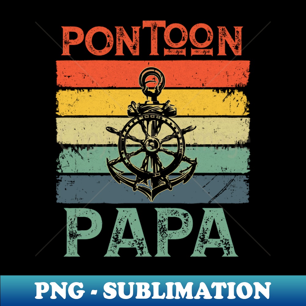 Funny Pontoon Papa Boat Owner Boating Pontoon Captain Men - | Inspire ...