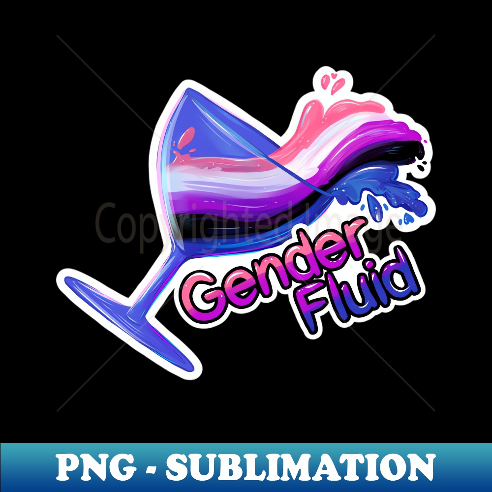 Gender Fluid - Tipped glass - Trendy Sublimation Digital Dow | Inspire ...