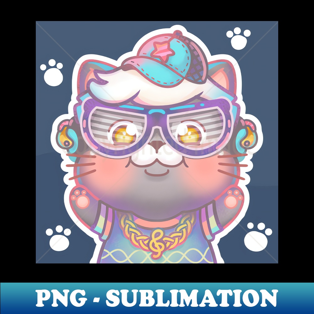 Cute Chibi Puffy Cat 5 - PNG Transparent Sublimation File - | Inspire ...