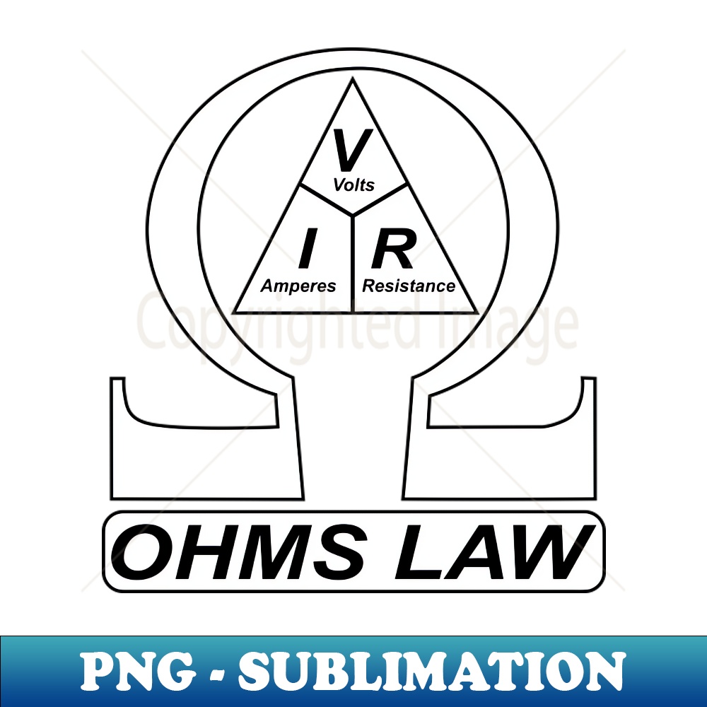 Ohms Law Triangle formula Blue White Poster With Ohms Symbol | Inspire ...