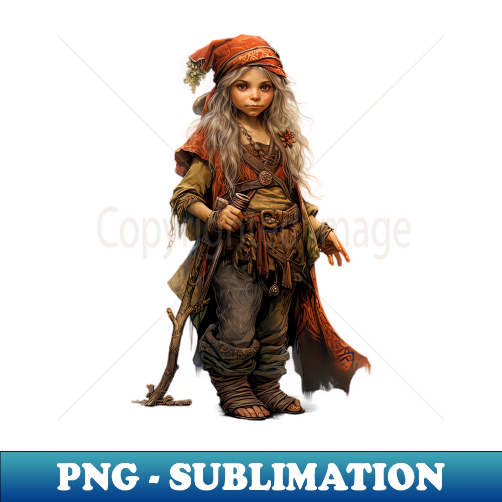 Gnome Fairy Female Realistic Portrait - PNG Transparent Digi | Inspire ...