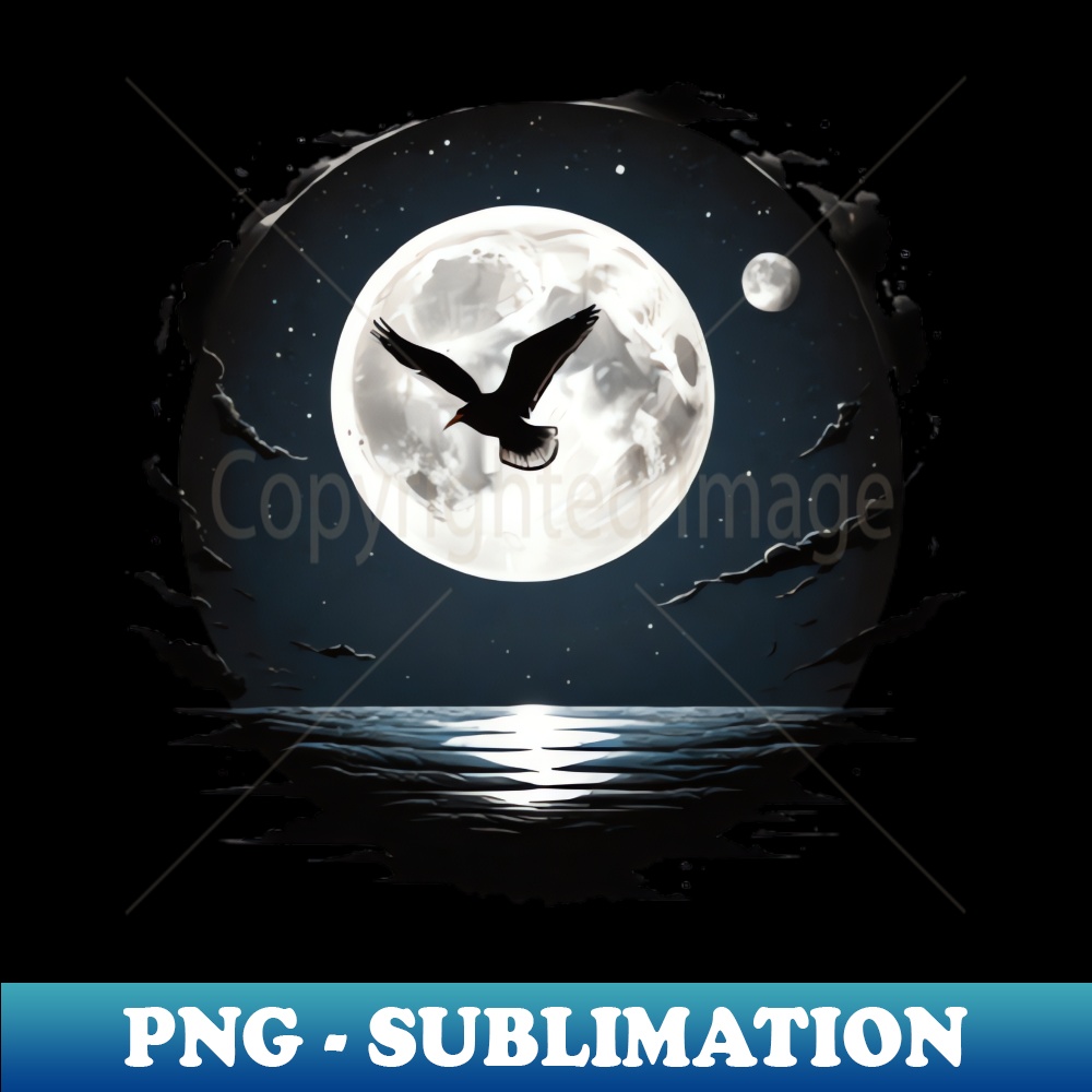 Moonlight Bird In the Sea - Digital Sublimation Download Fil | Inspire ...