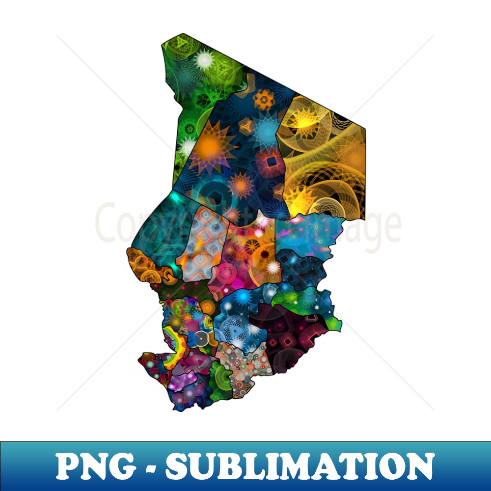 Spirograph Patterned Chad Regions Map - Special Edition Subl | Inspire ...