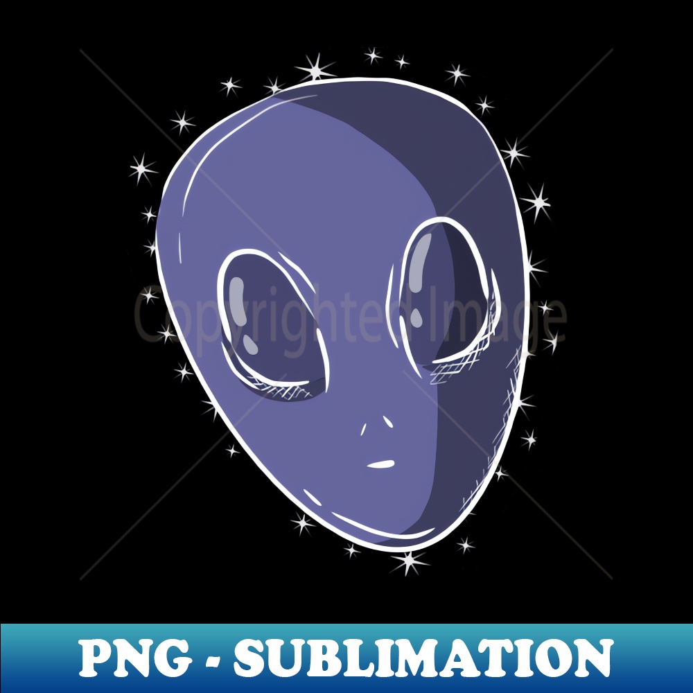 Dark Blue Alien - PNG Transparent Digital Download File for | Inspire ...