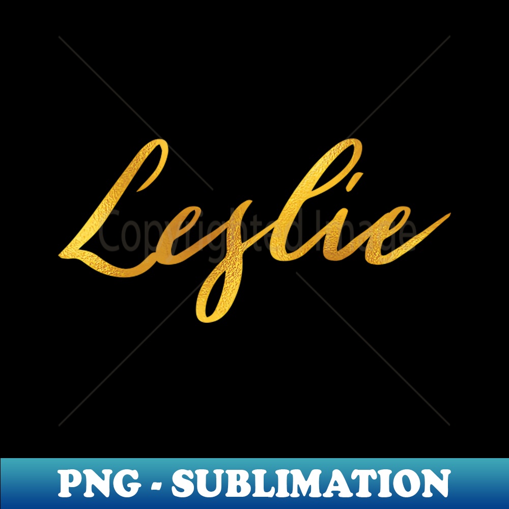Leslie Name Hand Lettering in Faux Gold Letters - Digital Su | Inspire ...