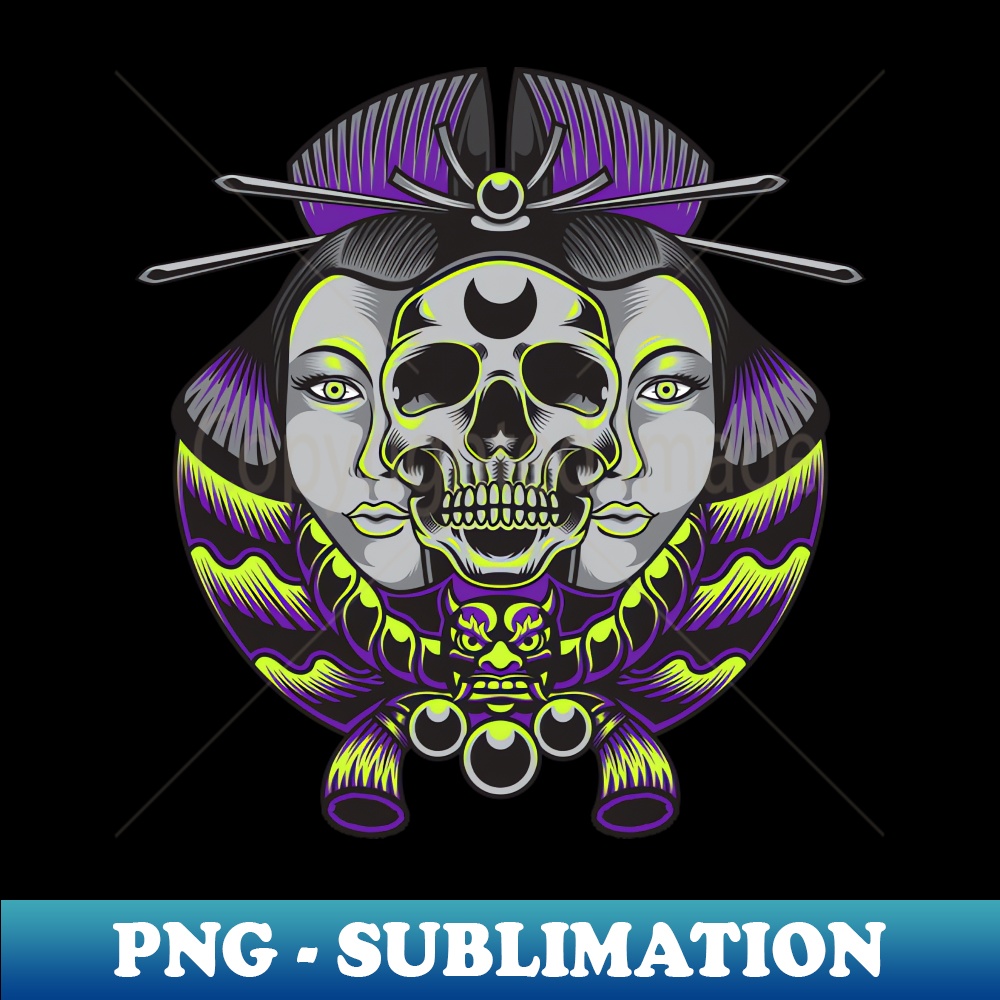 skull japanese geisha - Special Edition Sublimation PNG File | Inspire ...