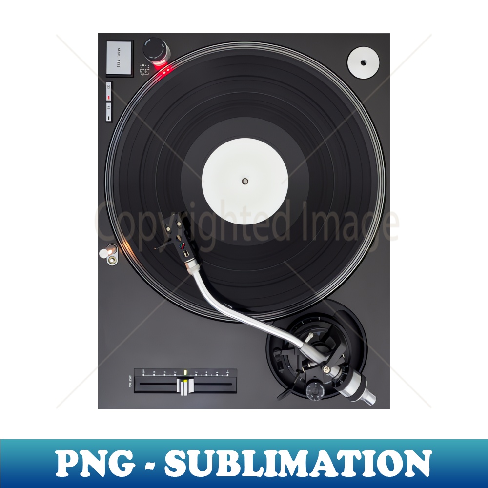 DJ Turntable Playing Vinyl Record Photo - PNG Sublimation Di | Inspire ...