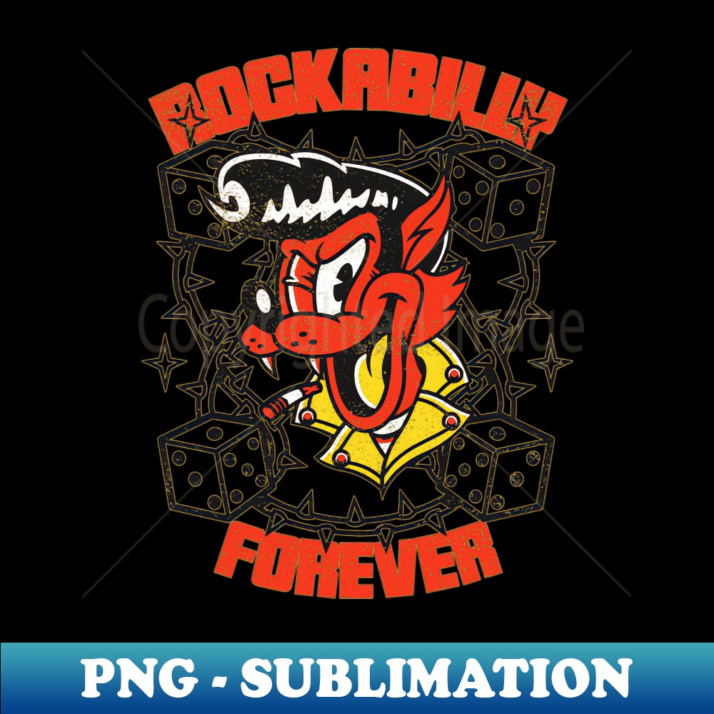 Rockabilly Forever - Wolf edition - PNG Transparent Digital | Inspire ...