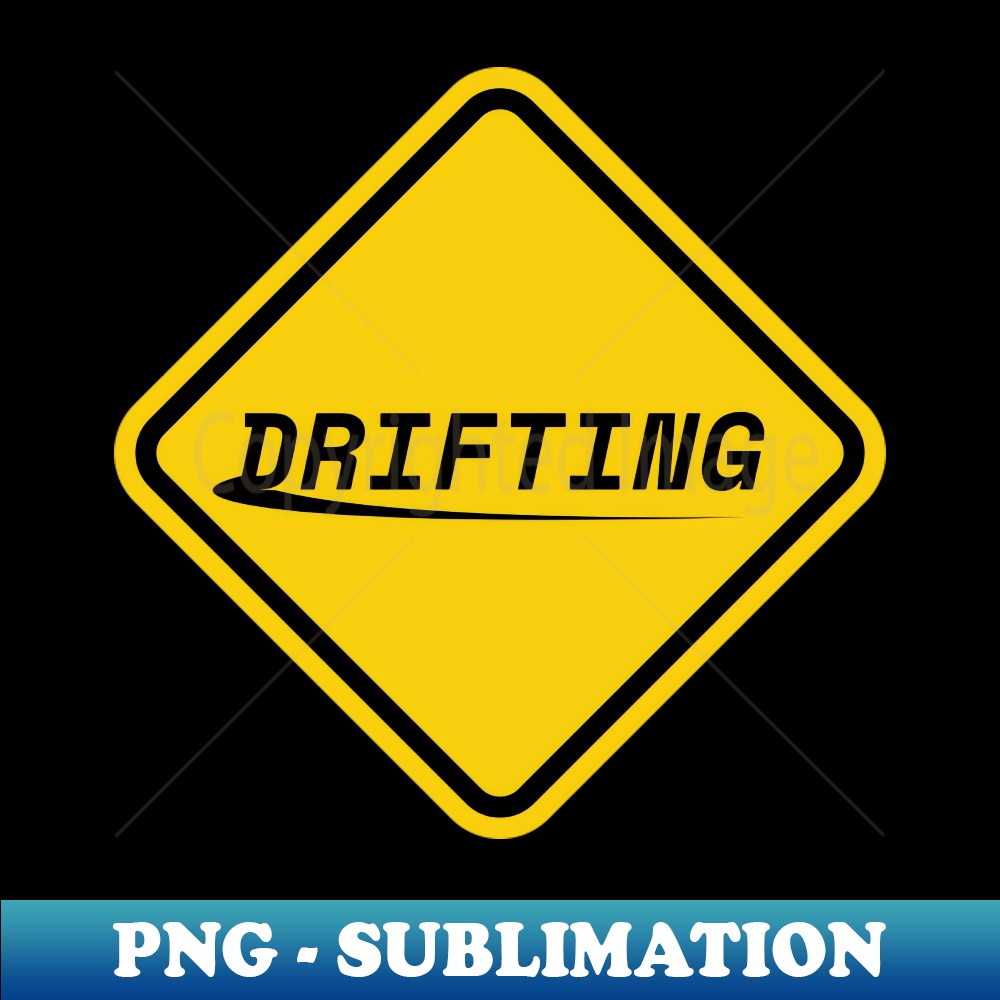 Drifting Yellow Warning Traffic Sign - Artistic Sublimation - Inspire ...