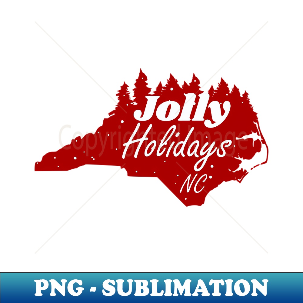 Jolly Holidays NC State Map Forest Snow Fall - Silhouette - | Inspire ...