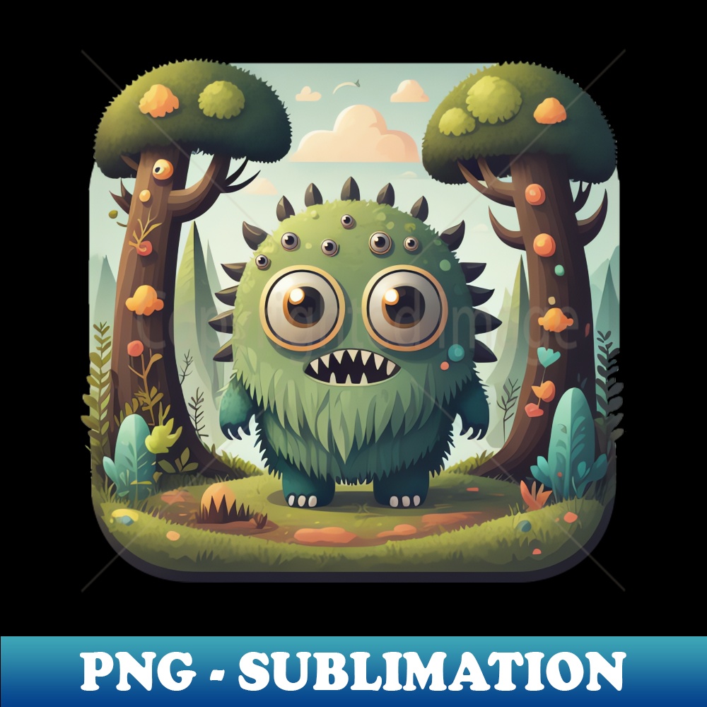 Cute forest monster - High-Resolution PNG Sublimation File - | Inspire ...