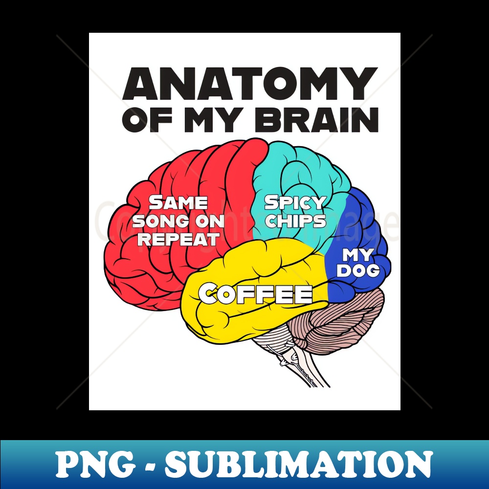 Funny Brain Anatomy - Special Edition Sublimation PNG File - | Inspire ...
