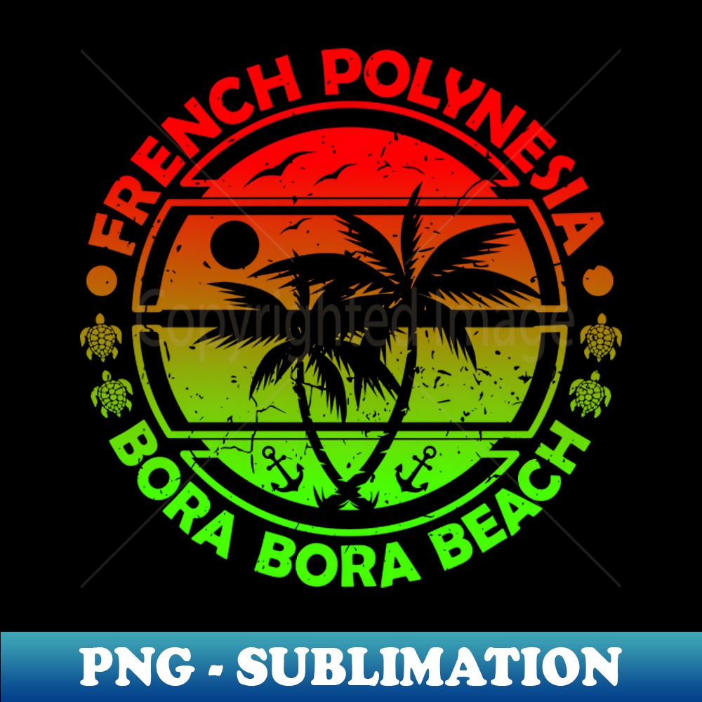 Bora Bora Beach French Polynesia Tropical Palm Trees Ship An | Inspire ...