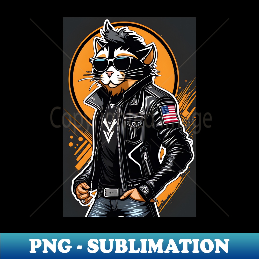 Chic cat rocks a jacket and glasses - High-Resolution PNG Su | Inspire ...