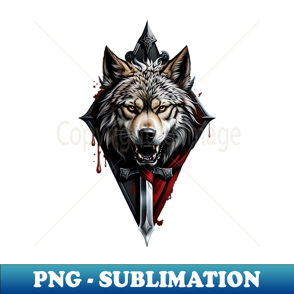 Wolf head banner logo - Modern Sublimation PNG File - Unleas - Inspire ...