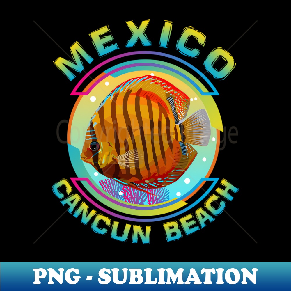 Mexico Cancun Beach Riviera Maya Orange Discus Fish Symphyso | Inspire ...