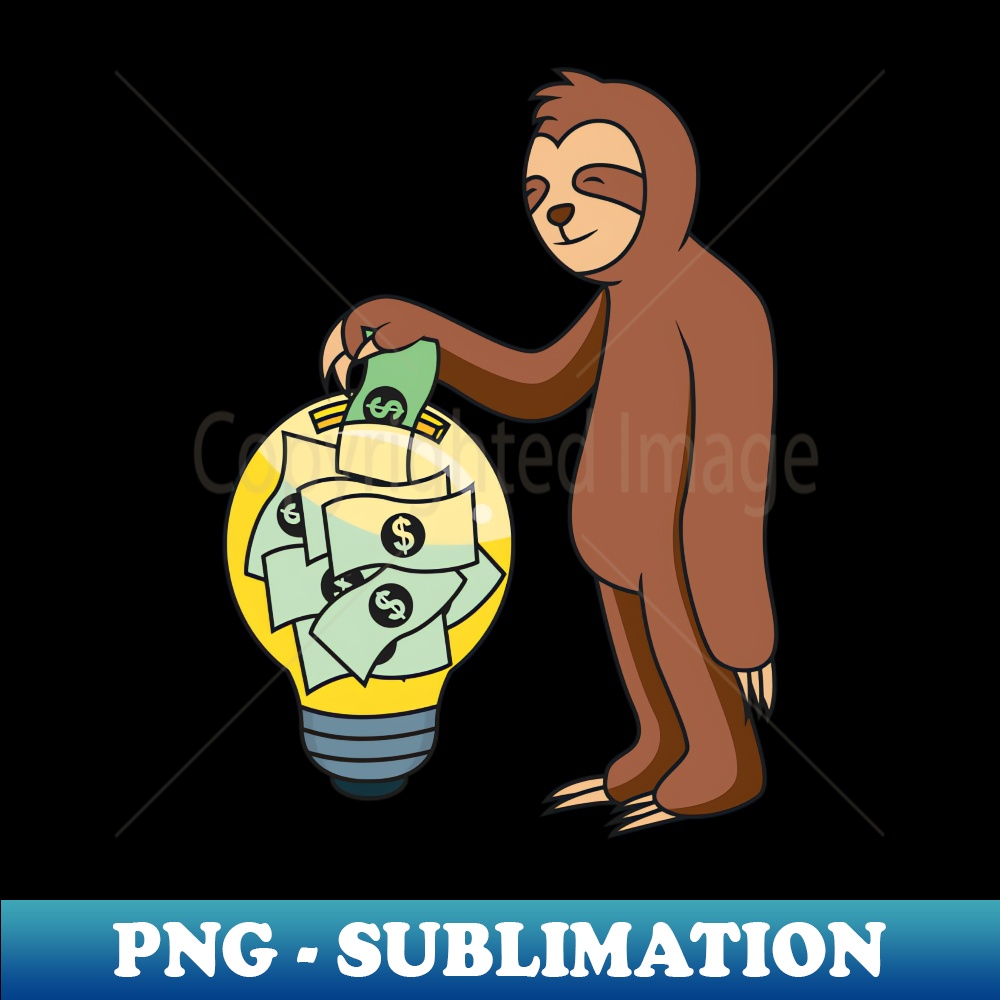 Lazy Money Sloth - Aesthetic Sublimation Digital File - Inst - Inspire ...