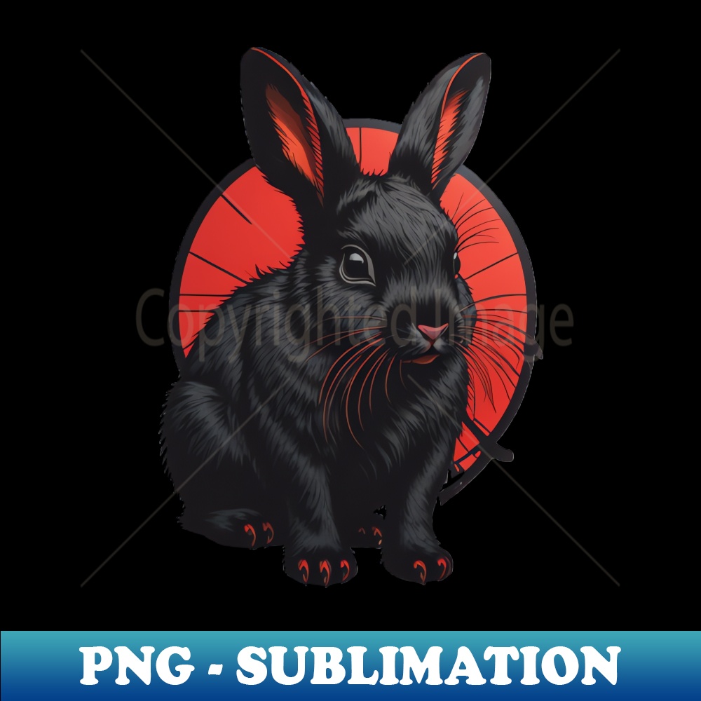 Black rabbit - PNG Sublimation Digital Download - Bring Your | Inspire ...