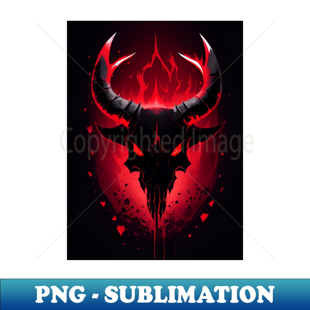 Demon Skull from Hell - Signature Sublimation PNG File - Per | Inspire ...