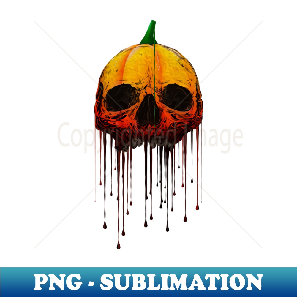 Dripping Skull Pumpkin - Elegant Sublimation PNG Download - | Inspire ...