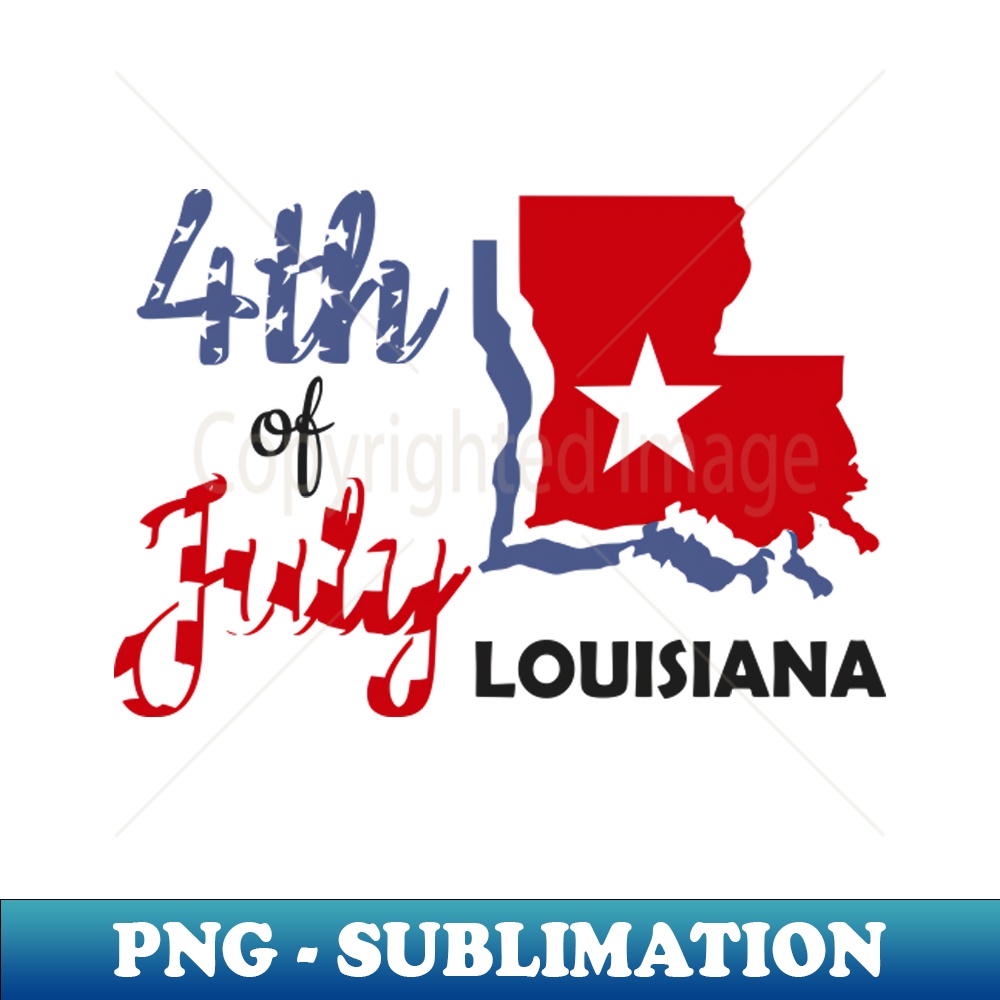 Louisiana 4th of July with State Map - USA Independence Day | Inspire ...