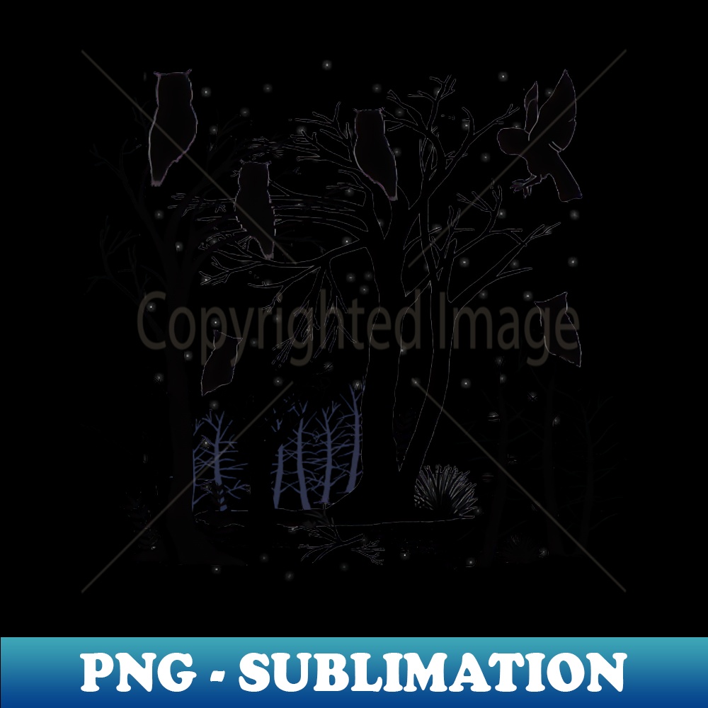 Mysterious Owls in Silhouette - Exclusive Sublimation Digita | Inspire ...