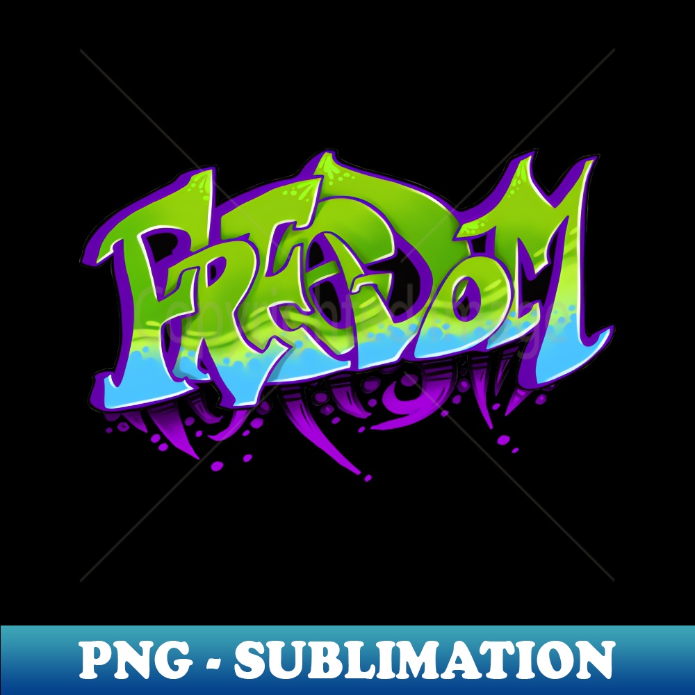 Freedom Graffiti Lettering - Exclusive Sublimation Digital F | Inspire ...