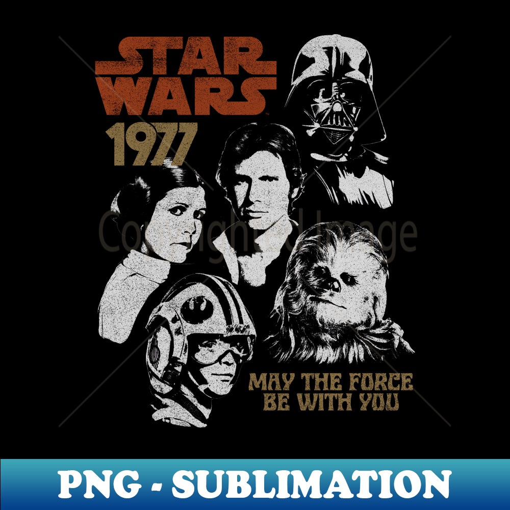 Star Wars 1977 Vintage Portrait Collage - PNG Sublimation Di | Inspire ...