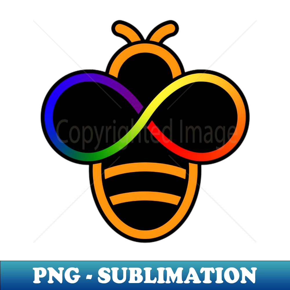 ADHD Bee Logo - PNG Transparent Sublimation Design - Vibrant | Inspire ...