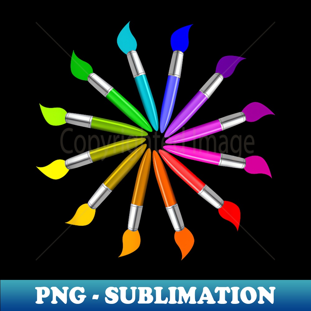 Color Wheel Paint Brush T for art teachers, educators - Prem - Inspire ...