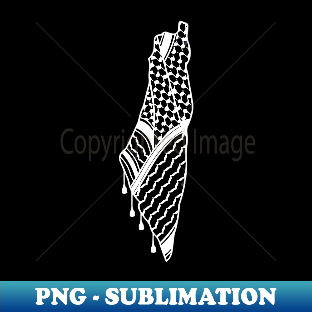 Palestine Map With Kufiya Design - Aesthetic Sublimation Dig - Inspire ...