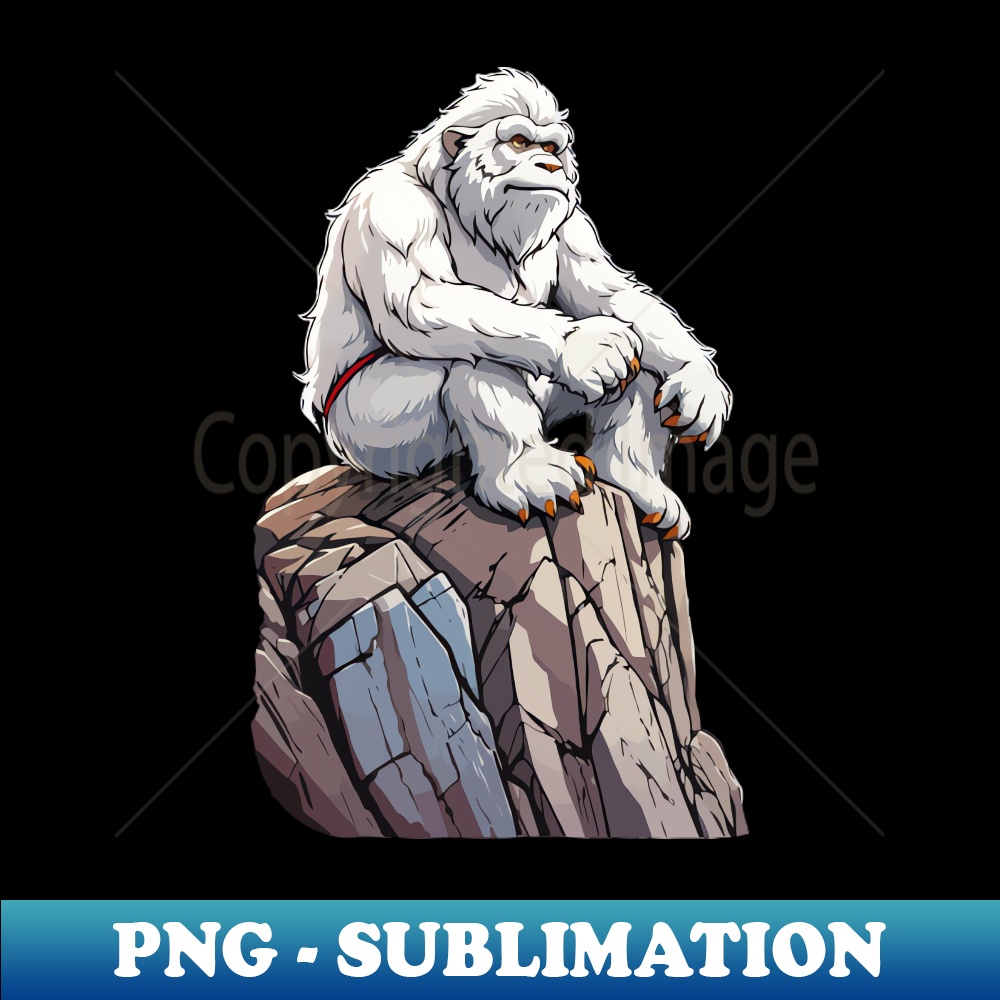 Yeti Sitting on a rock - Signature Sublimation PNG File - Br | Inspire ...