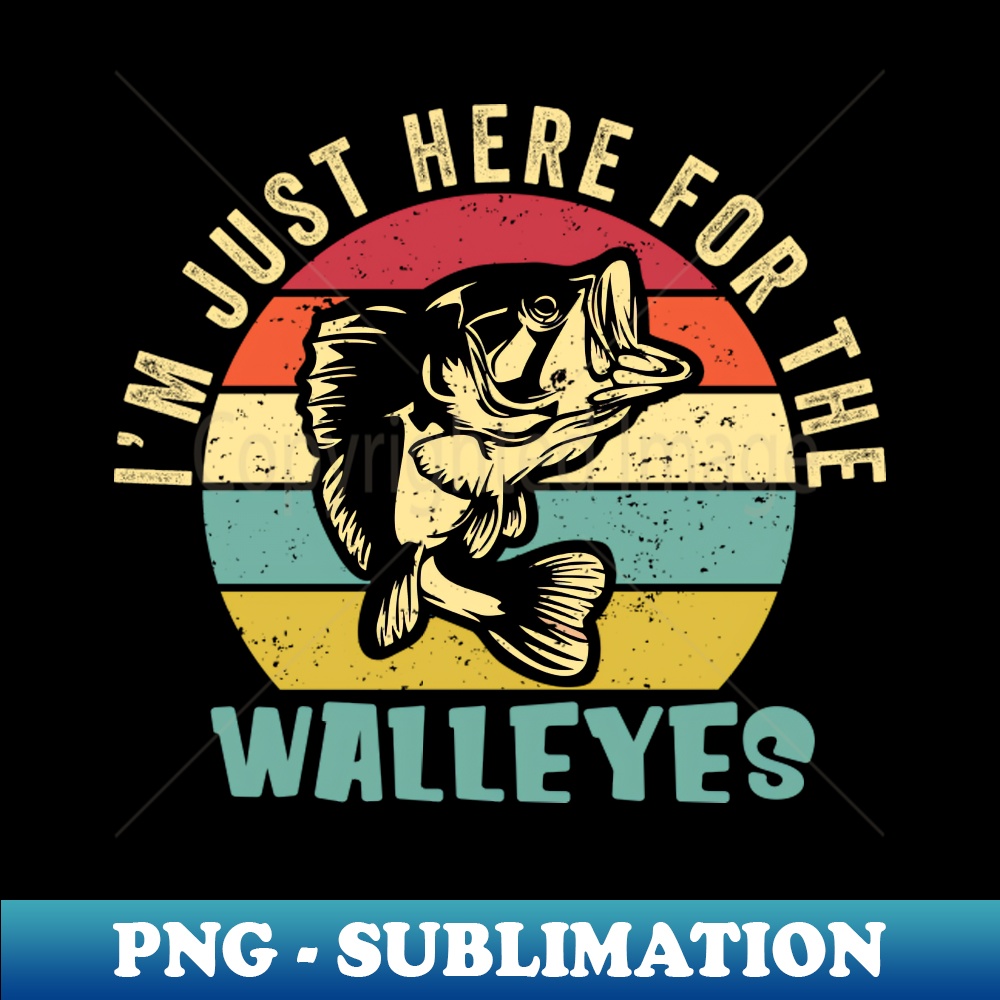 Walleye Blue Pike Fishing - Instant PNG Sublimation Download | Inspire ...