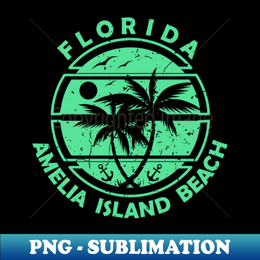 Amelia Island Beach Florida Tropical Palm Trees Ship Anchor | Inspire ...