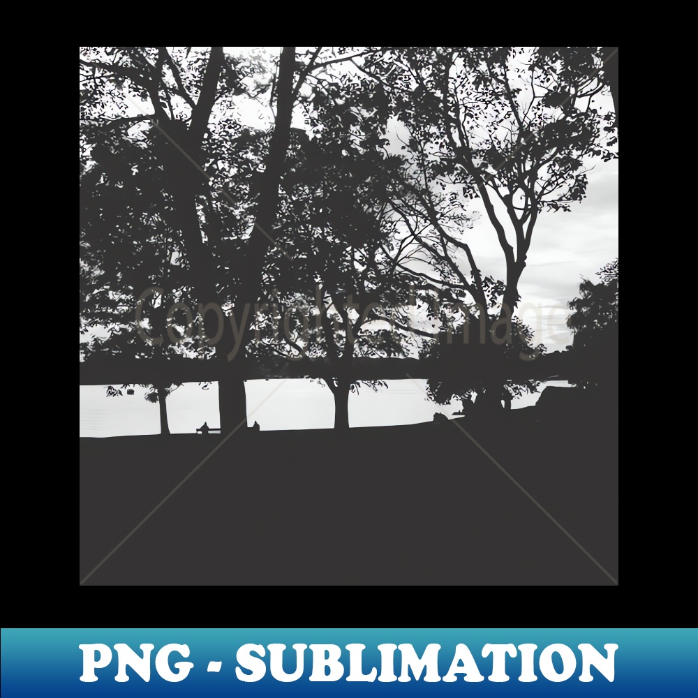 Black and White Sea Silhouette - Exclusive Sublimation Digit | Inspire ...