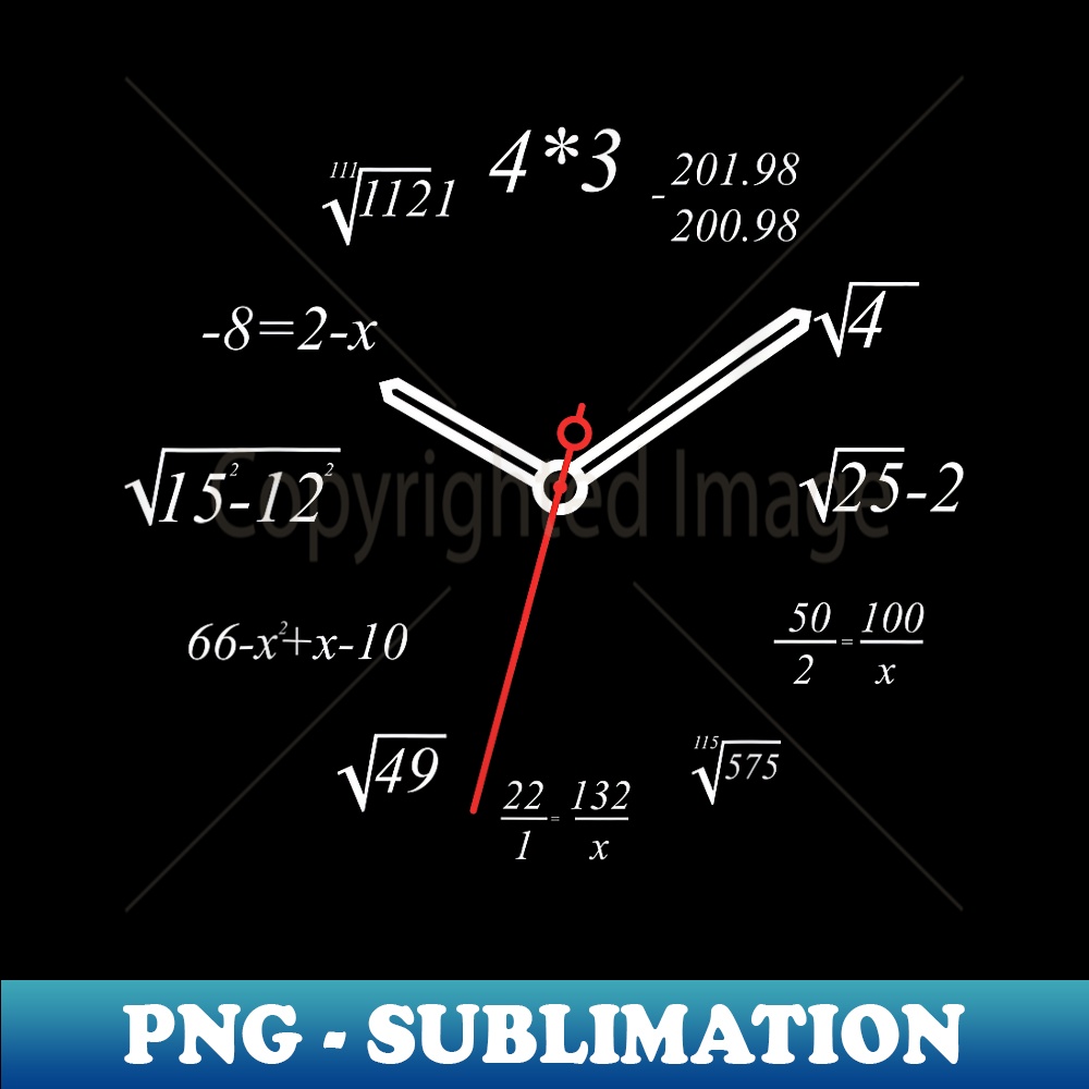 Math Clock Nerdy Math Teacher Math Student Math Clock - High | Inspire ...
